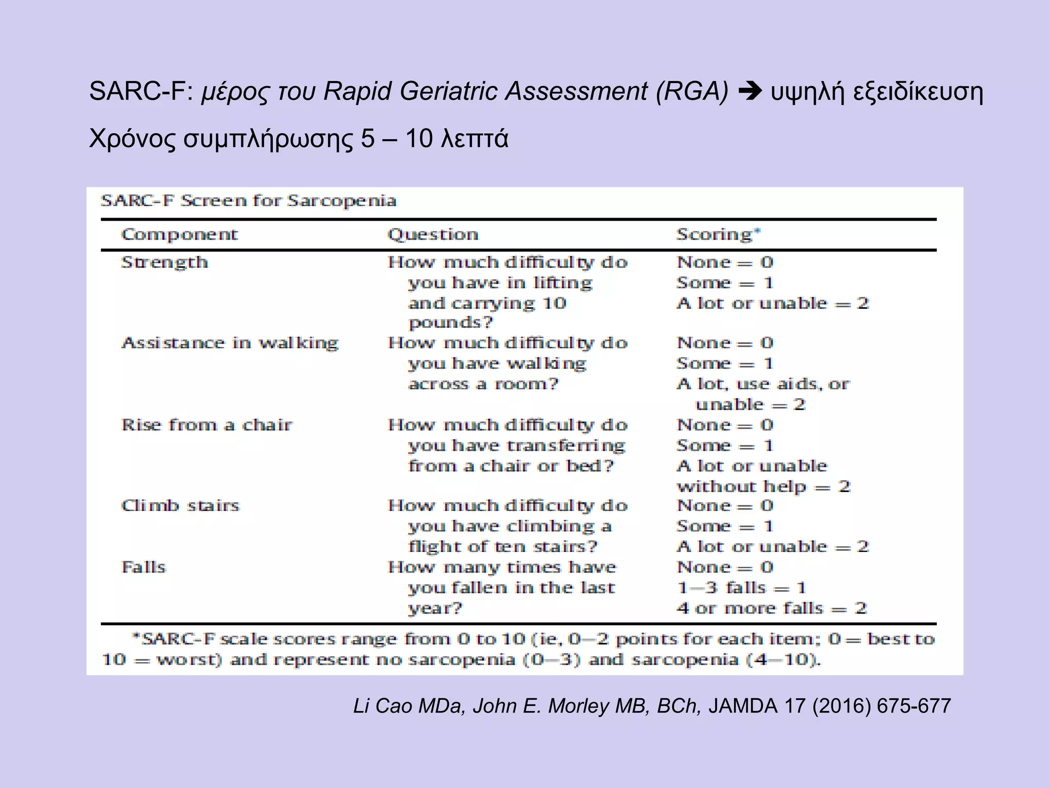 Epidemiology of sarcopenia | PPT