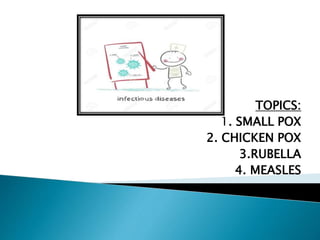 Epidemiology of smallpox,chickenpox,rubella and measles | PPTX
