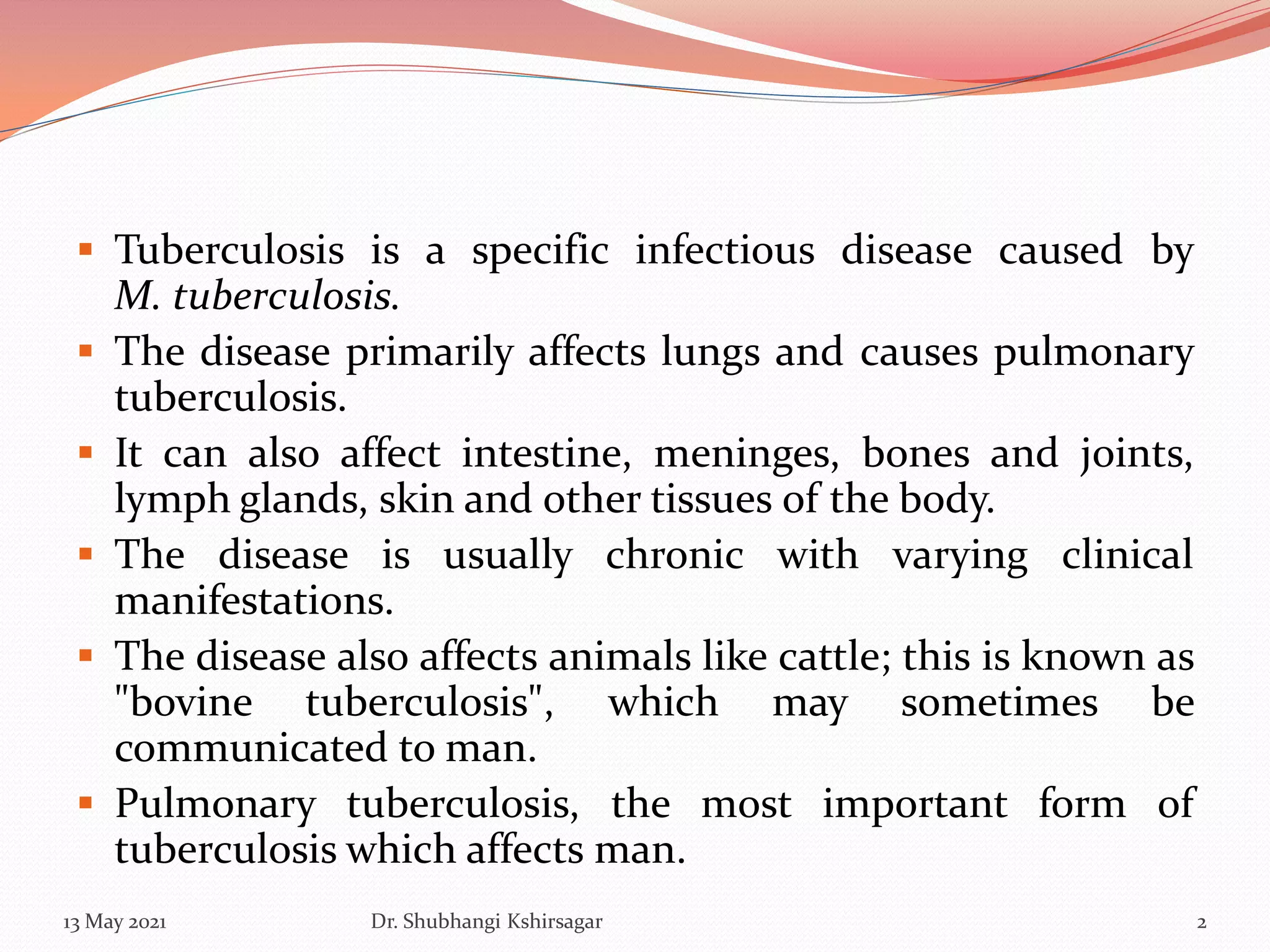 Epidemiology of tuberculosis | PDF