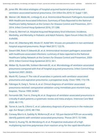 Epidemiology, pathogenesis, microbiology, and diagnosis of hospital ...