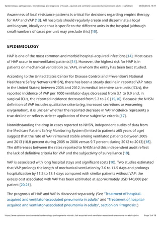 Epidemiology, pathogenesis, microbiology, and diagnosis of hospital ...