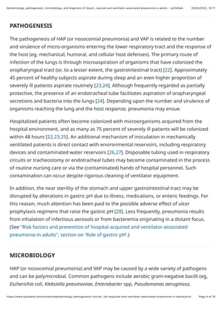 Epidemiology, pathogenesis, microbiology, and diagnosis of hospital ...