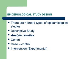EPIDEMIOLOGY POWERPOINT power point pptd | PPT