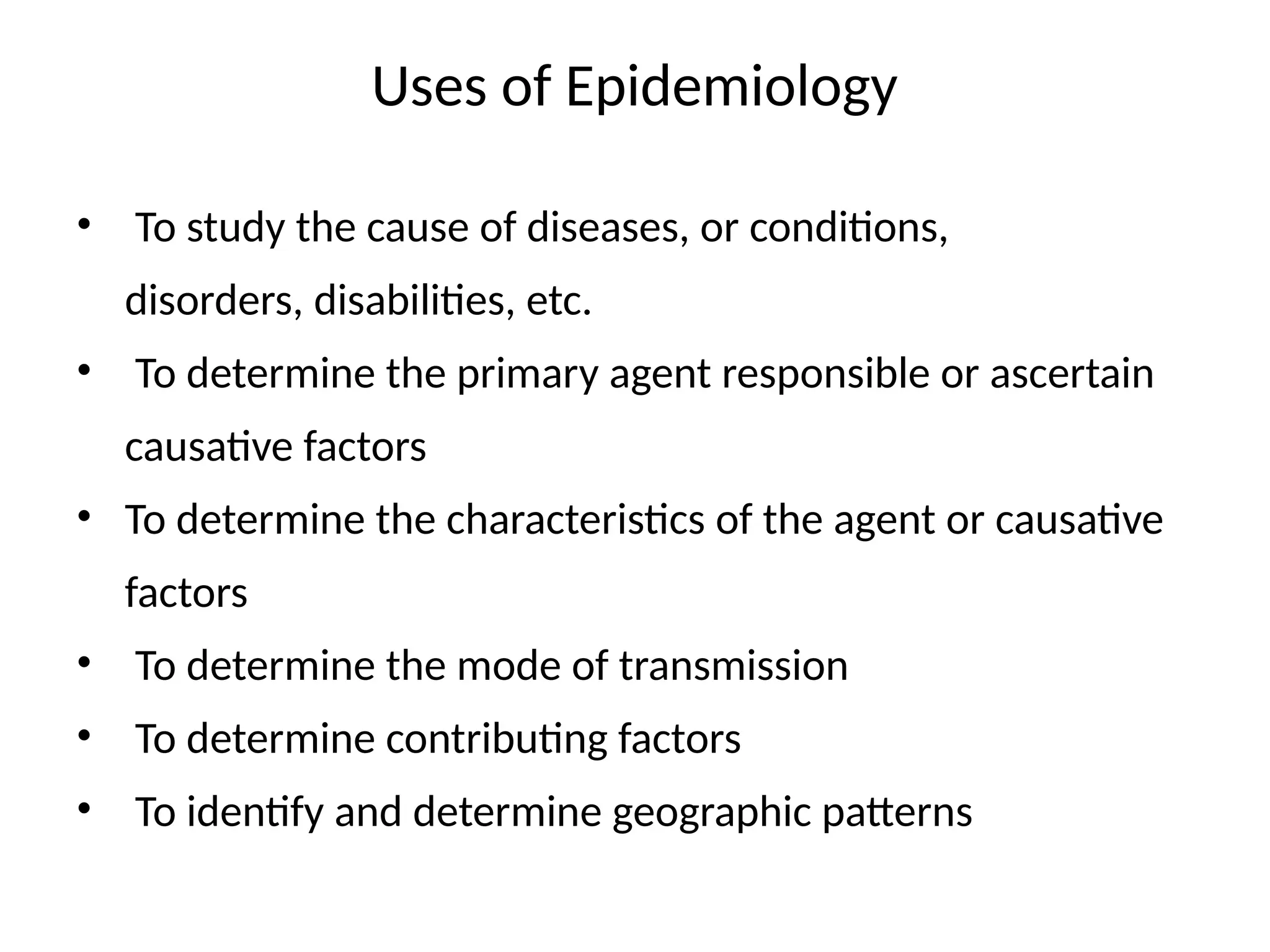 Epidemiology and its investigations for students | PPTX