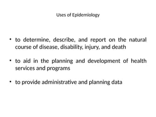 Epidemiology and its investigations for students | PPTX