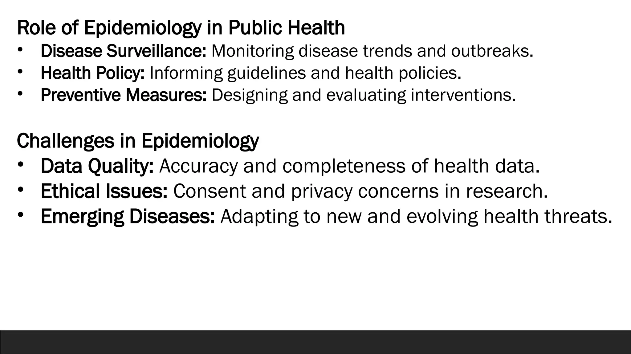 Epidemiology ppt 1.pptx about the different application of epidemiology | PPTX