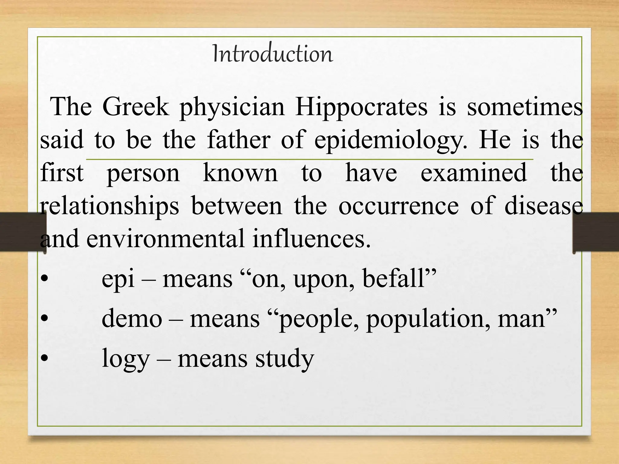 introduction to epidemiology community health nursing | PPTX