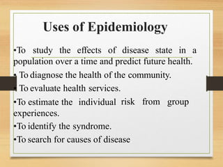 introduction to epidemiology community health nursing | PPTX