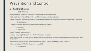 Epidemiology, prevention, and control of plague | PPTX