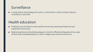 Epidemiology, prevention, and control of plague | PPTX