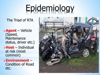 Epidemiology, prevention & control of rta | PPTX