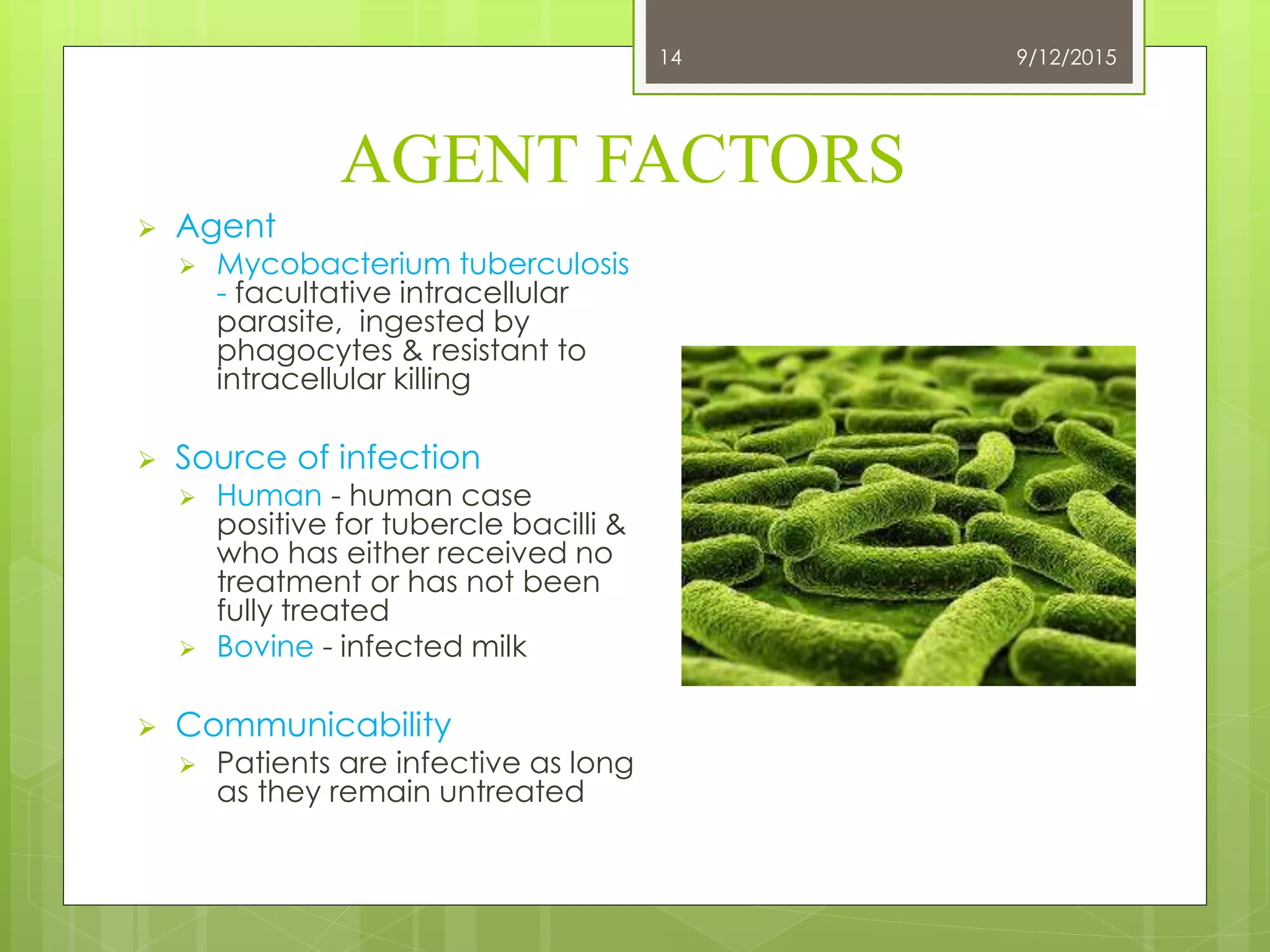 Epidemiology & prevention of tuberculosis | PPTX