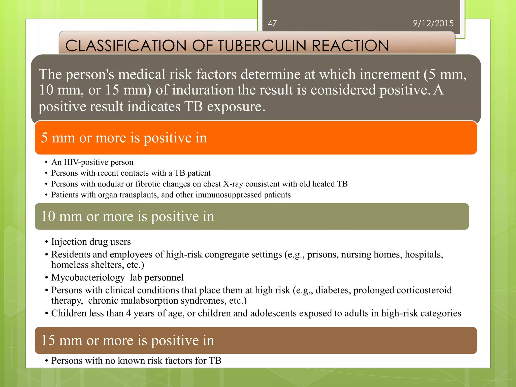 Epidemiology & prevention of tuberculosis | PPTX