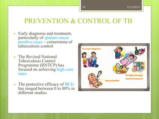Epidemiology & prevention of tuberculosis | PPTX