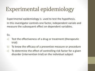 Epidemiology methods, approaches and tools of measurement | PPTX