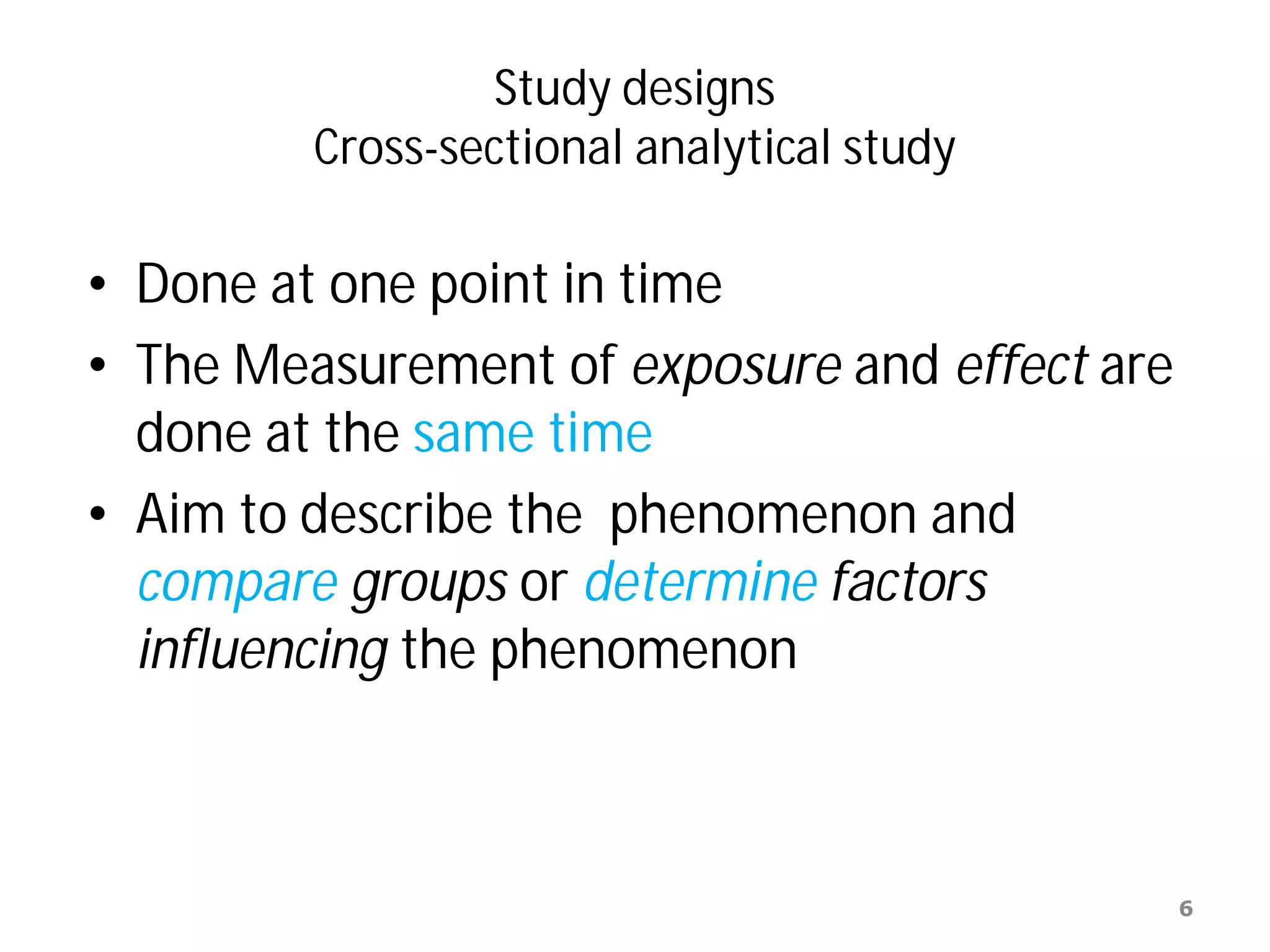 Epidemiology study design | PDF
