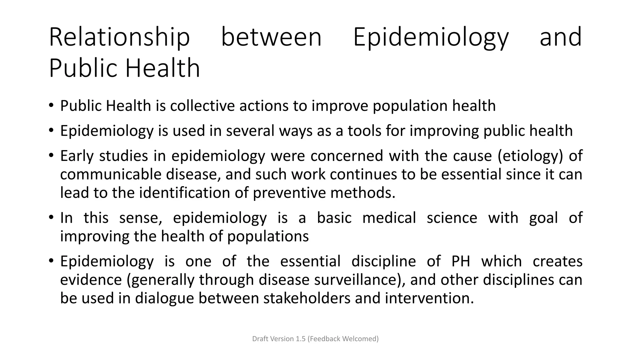 Epidemiology v1.5 unit 1 | PDF