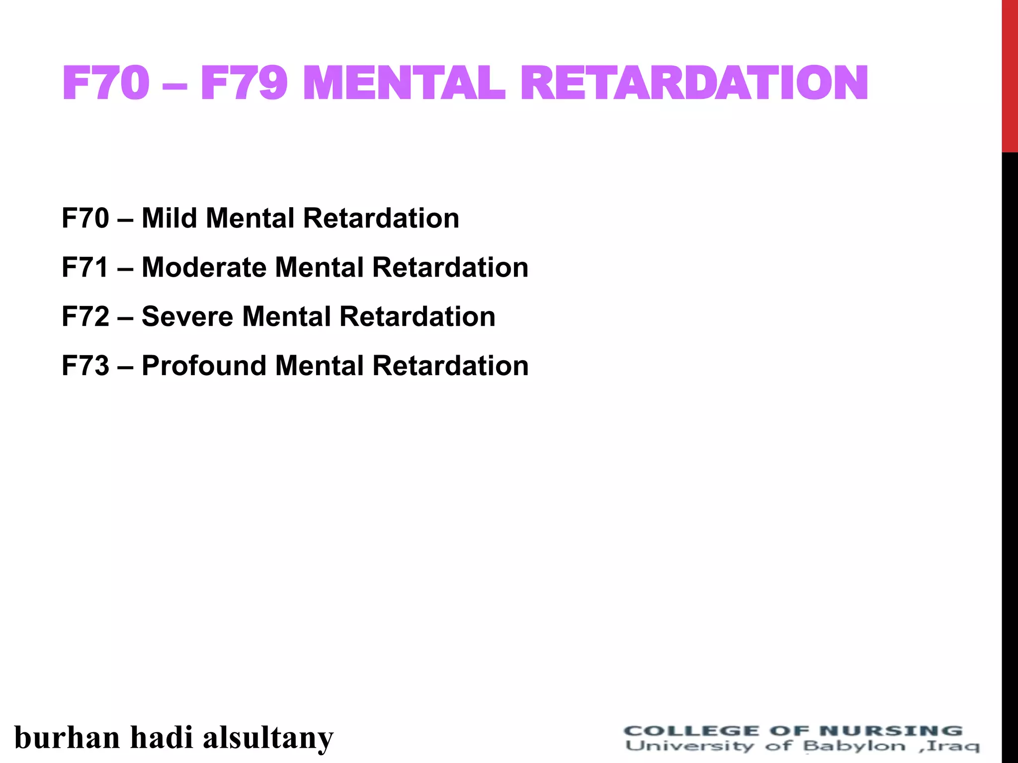 Epidemiology and mental disorder and classification | PPT