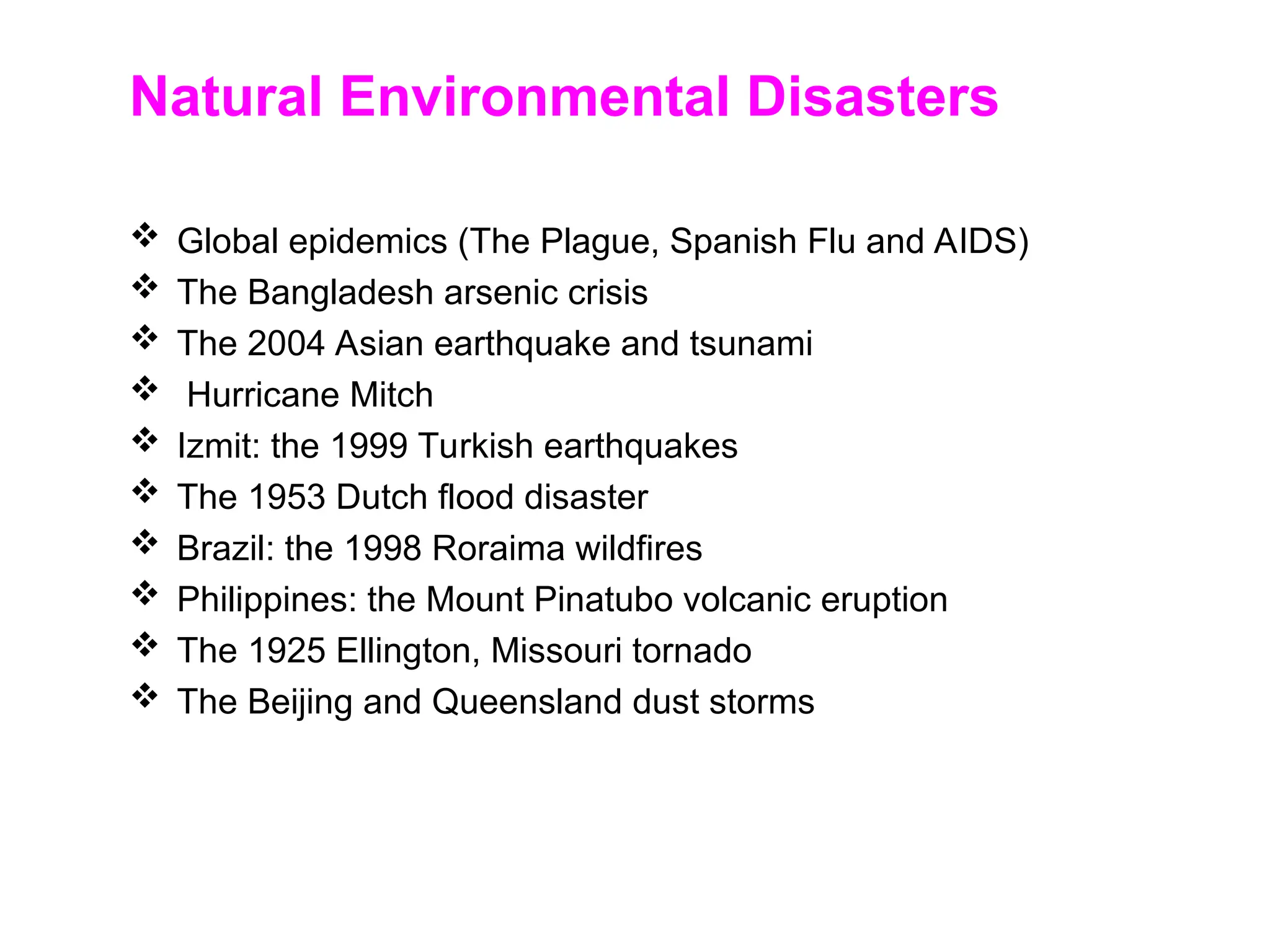 Epidemology - Natural Environmental Disasters.ppt