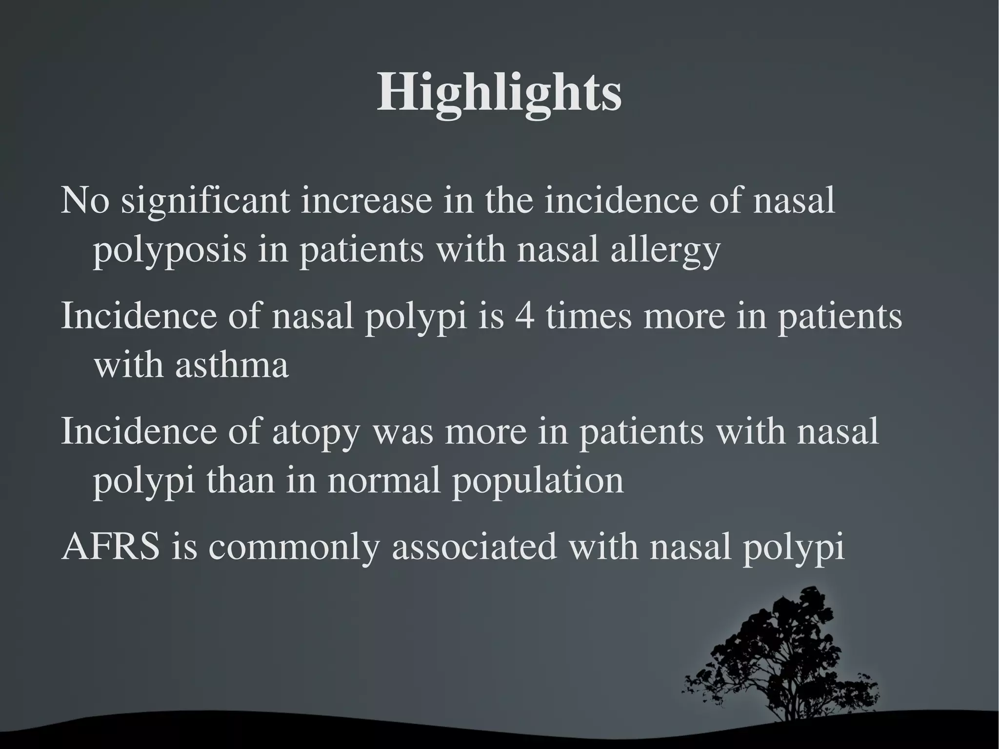 Epidemiology of nasal polypi | PPT