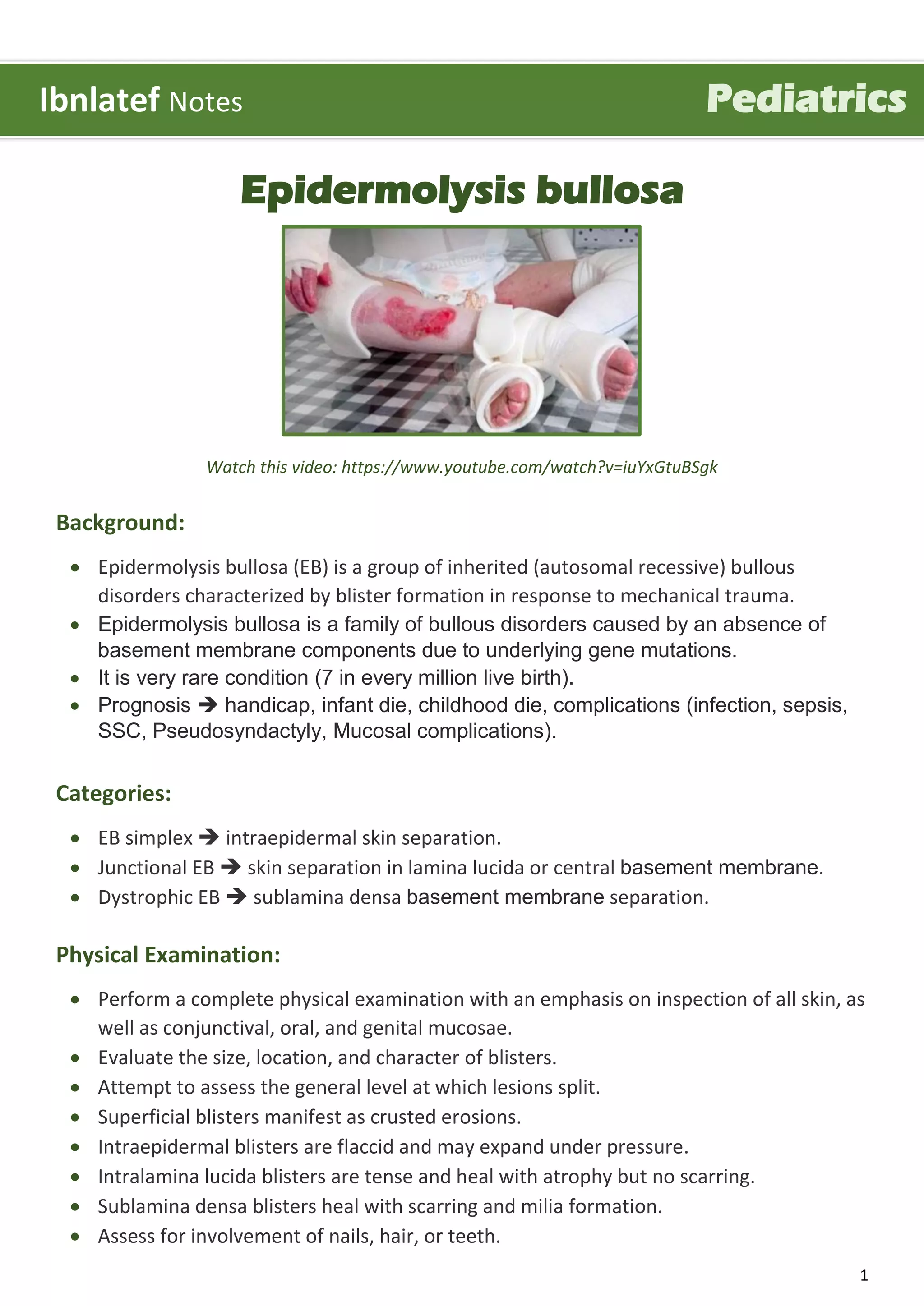 Epidermolysis bullosa | PDF