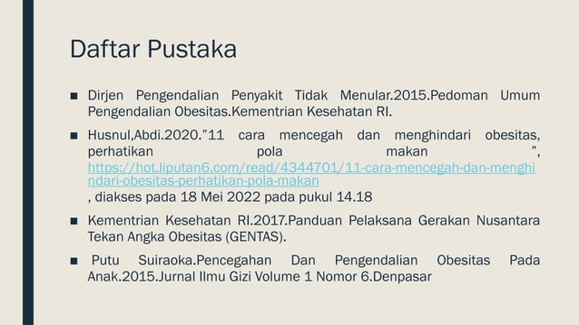 EPIDEMIOLOGI PENYAKIT OBESITAS PADA DEWASA DAN ANAK-ANAK | PPTX