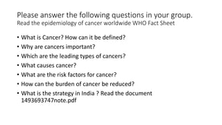 Epid of cancer | PPTX