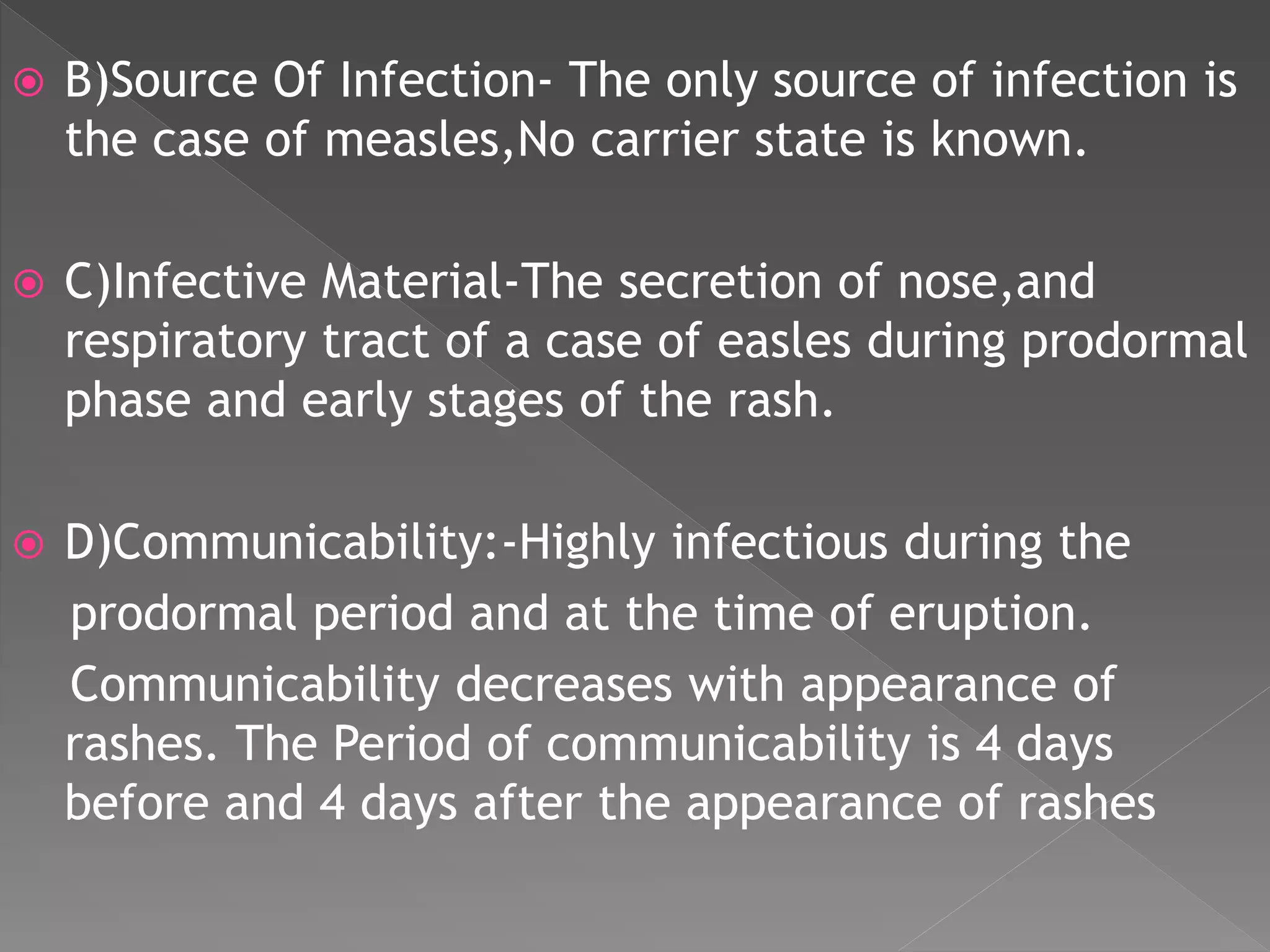 Epidemiology of measles | PPTX