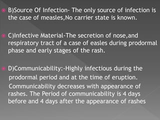 Epidemiology of measles | PPTX