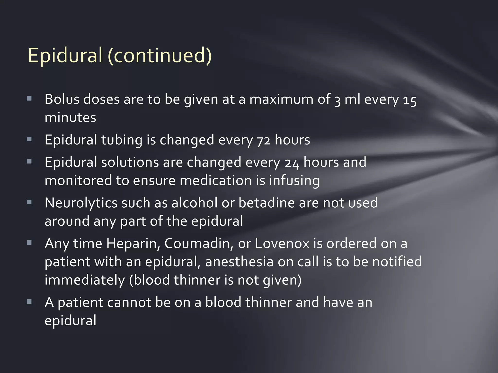 Epidural | PPTX