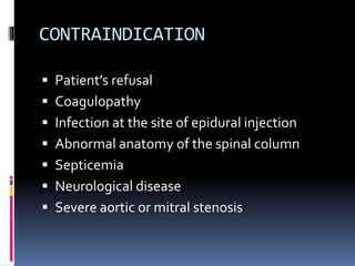 Epidural anesthesia | PPTX