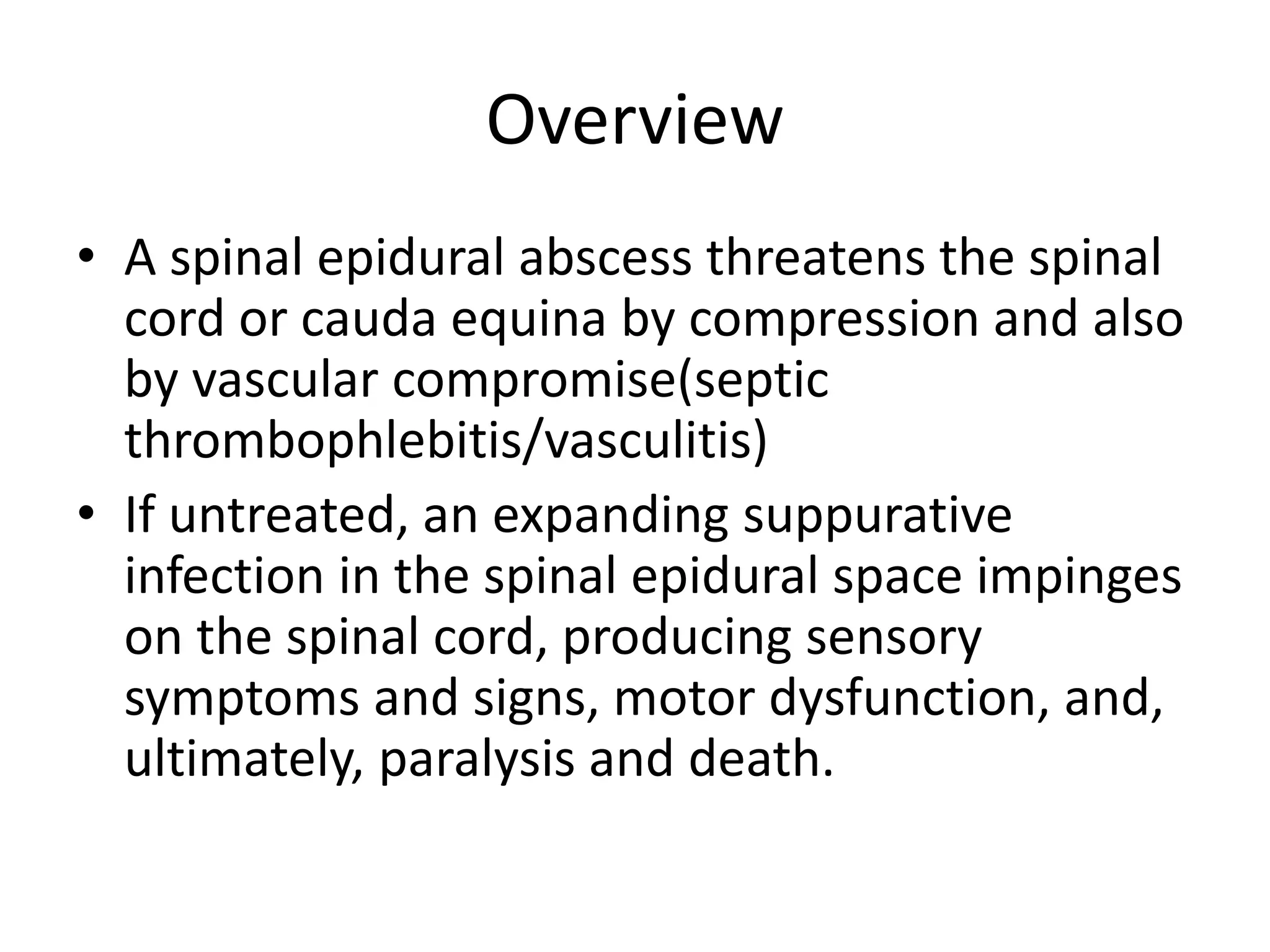Epidural abscess | PPTX