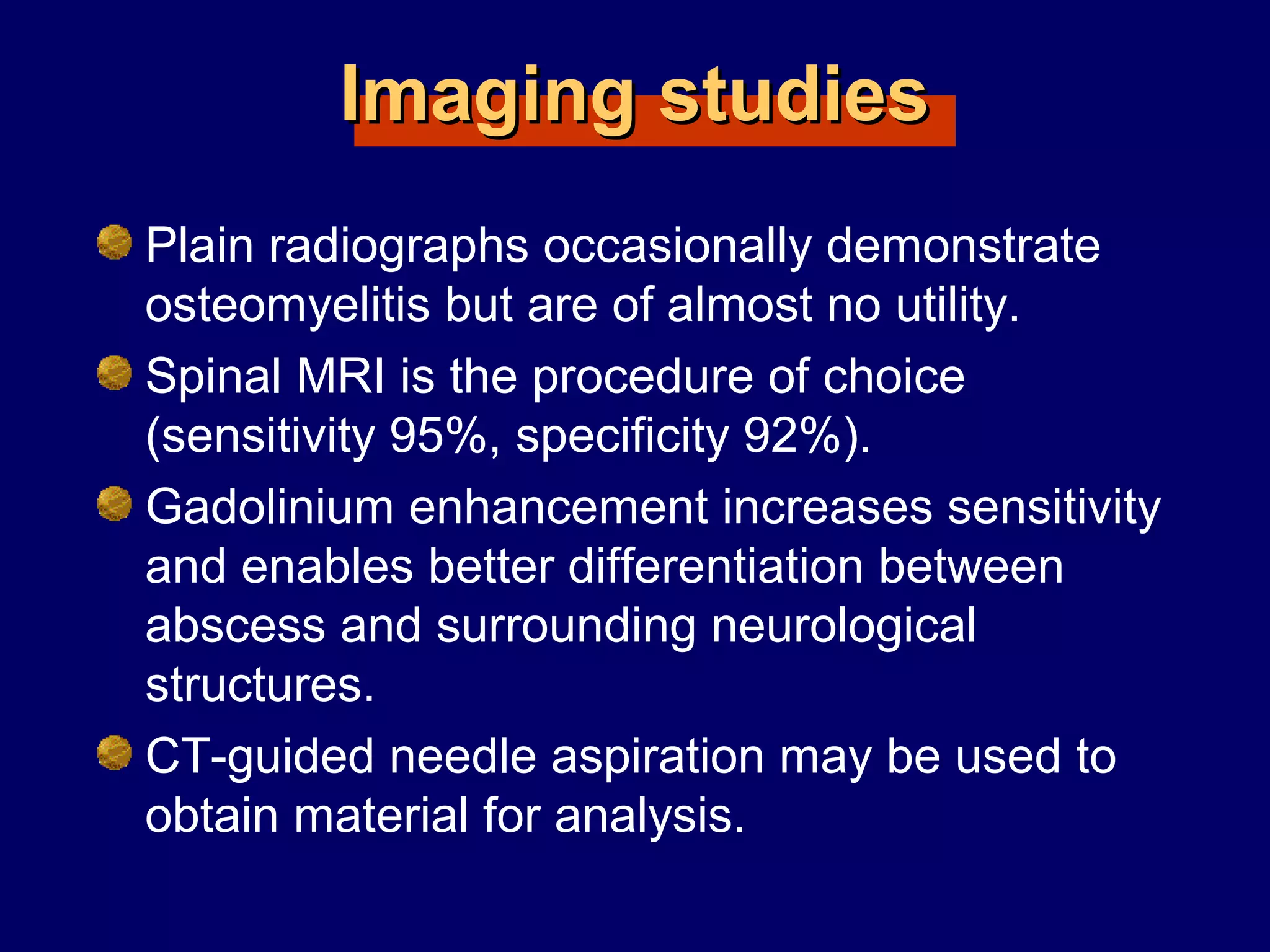 SPINAL EPIDURAL, AND SUBDURAL - INTRAMEDULLAR ABSCESSES | PPT