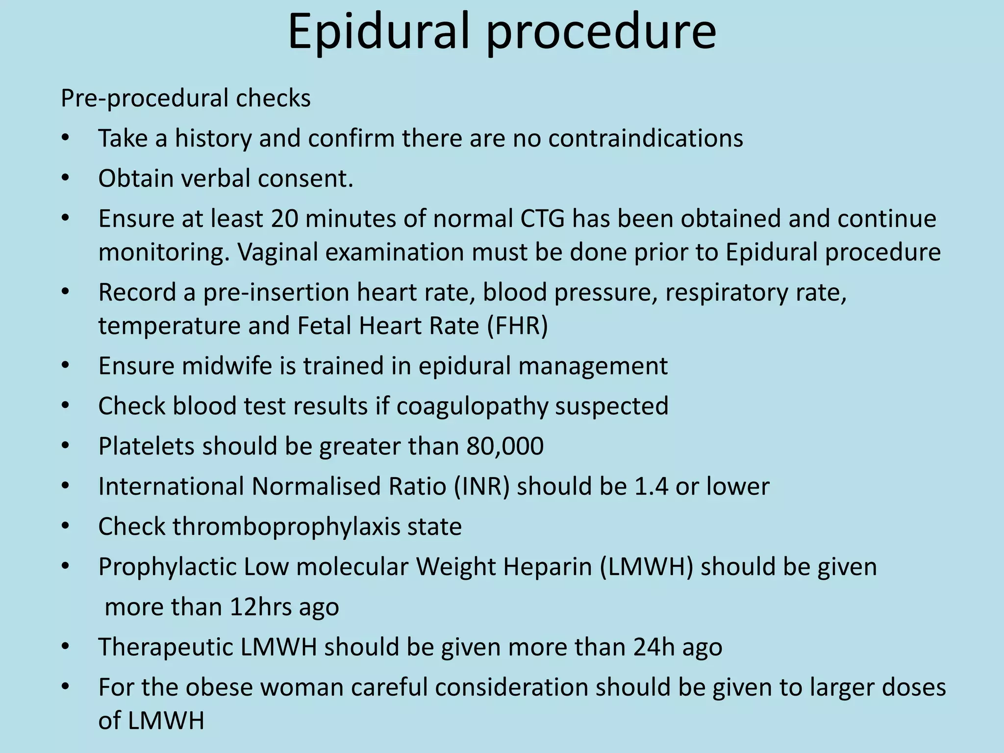 Epidural analgesia for labour | PDF
