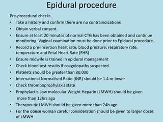 Epidural analgesia for labour | PDF