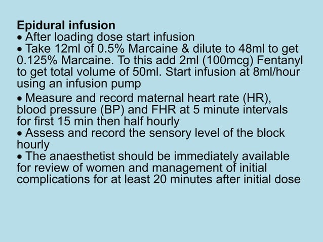 Epidural analgesia for labour | PDF