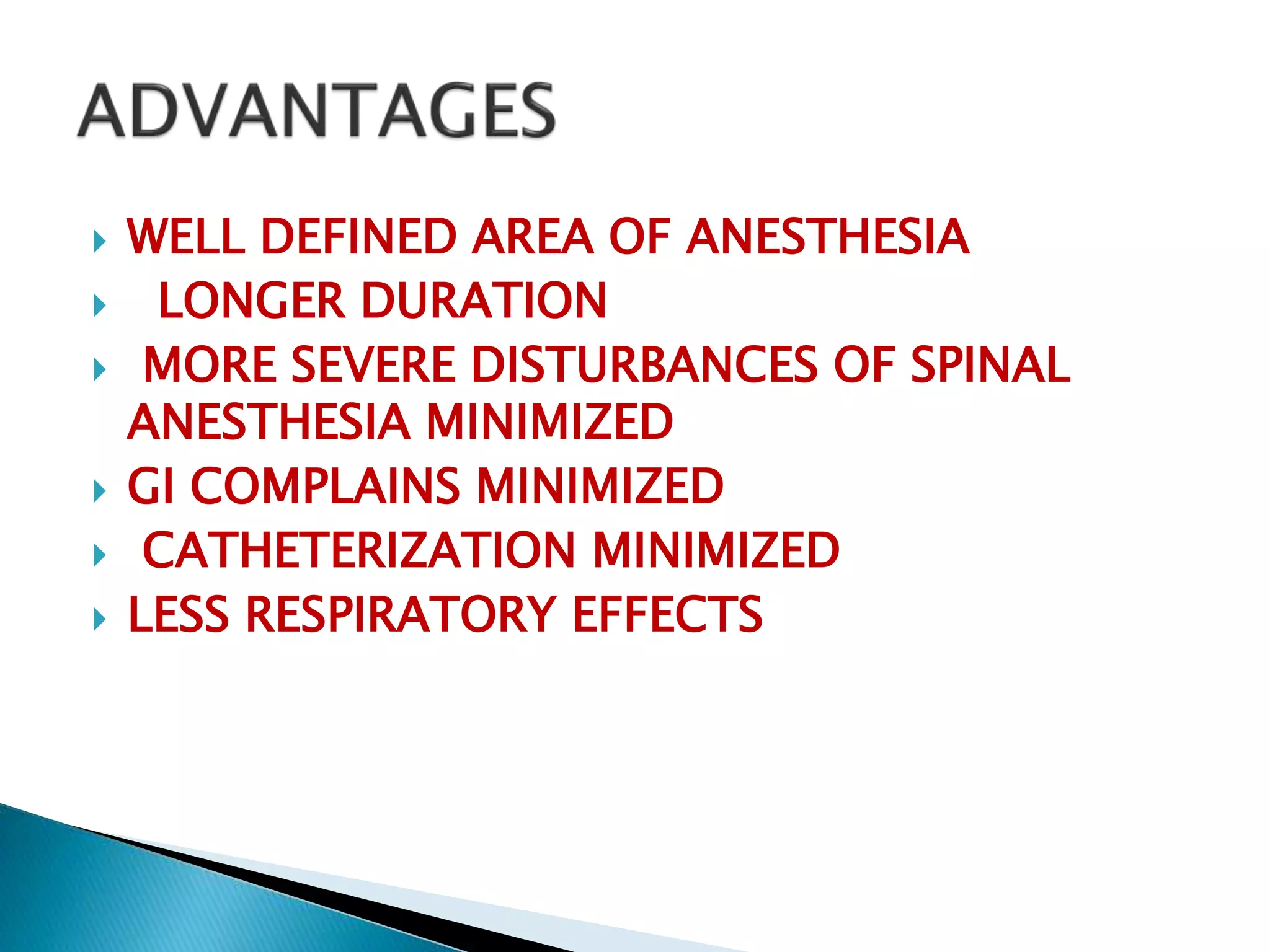 Epidural anesthesia (NURSING FOUNDATION) | PPTX