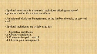 Epidural anesthesia - 5 A.pdf epidural anaesthesia is | PDF