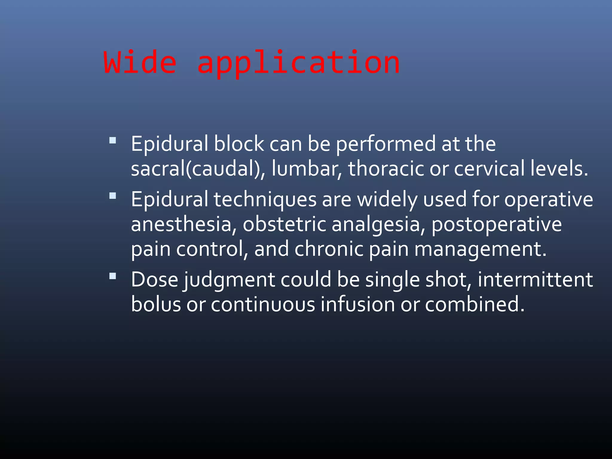 Epidural anesthesia & analgesia | PPT