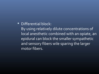 Epidural anesthesia & analgesia | PPT