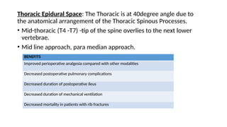 EPIDURAL ANESTHESIA AND ANALGESIA with its consideration | PPTX