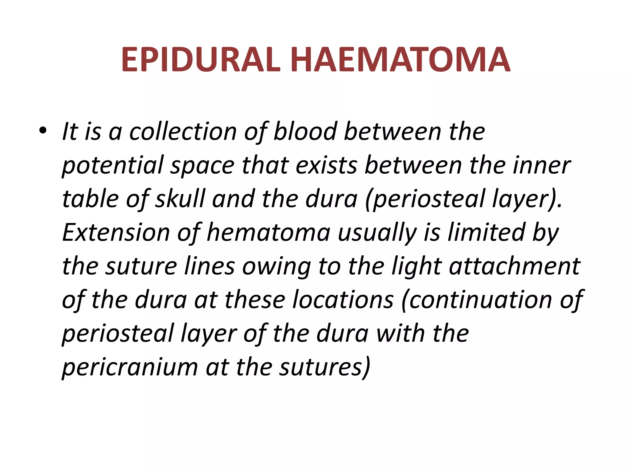 Epidural haematoma extradural haemorrhage | PPTX