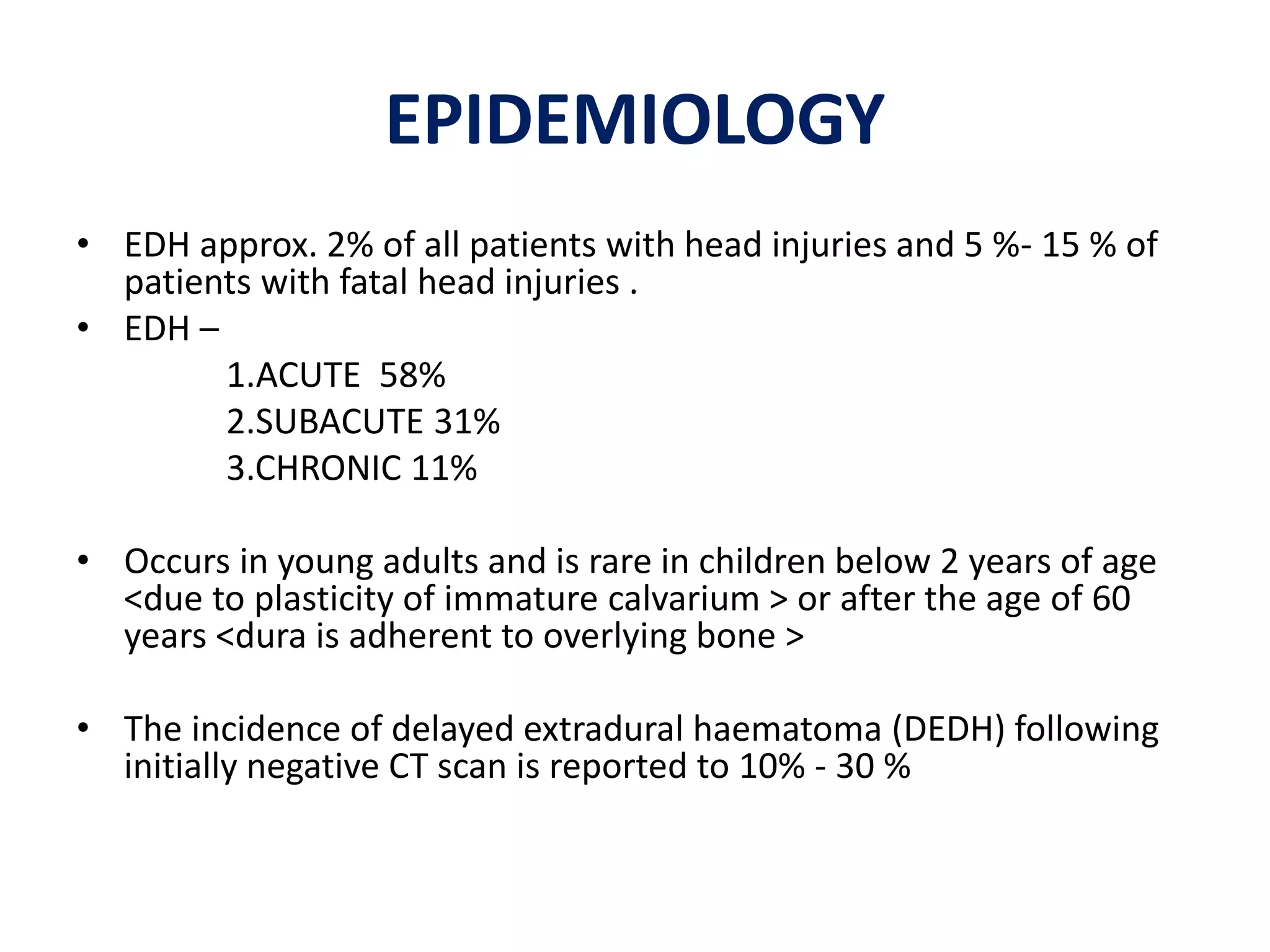 Epidural haematoma extradural haemorrhage | PPTX