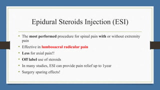 epidural steroids injections .pptx