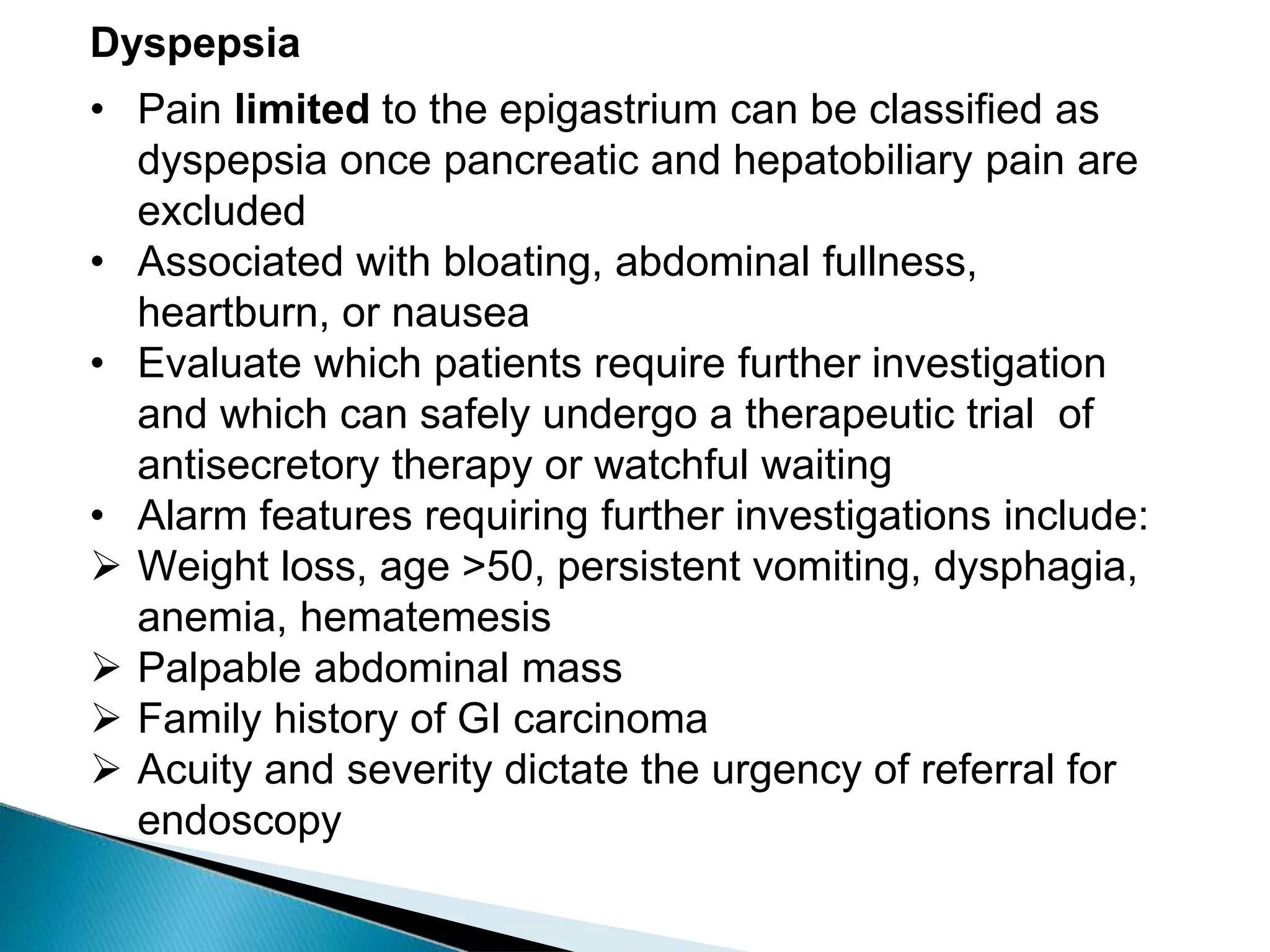 Epigastric pain differential diagnosis | PPTX