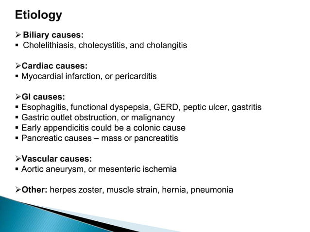 Epigastric pain differential diagnosis | PPTX | Digestive Disorders | Diseases and Conditions