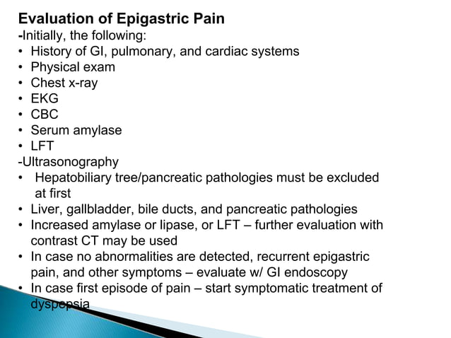 Epigastric pain differential diagnosis | PPTX | Digestive Disorders | Diseases and Conditions