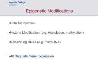 Epigenetic Mechanisms and Gene-environment interaction the role of ...