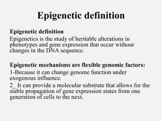 Epigenetic | PPTX