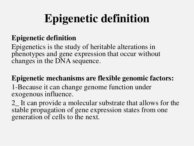 Epigenetic